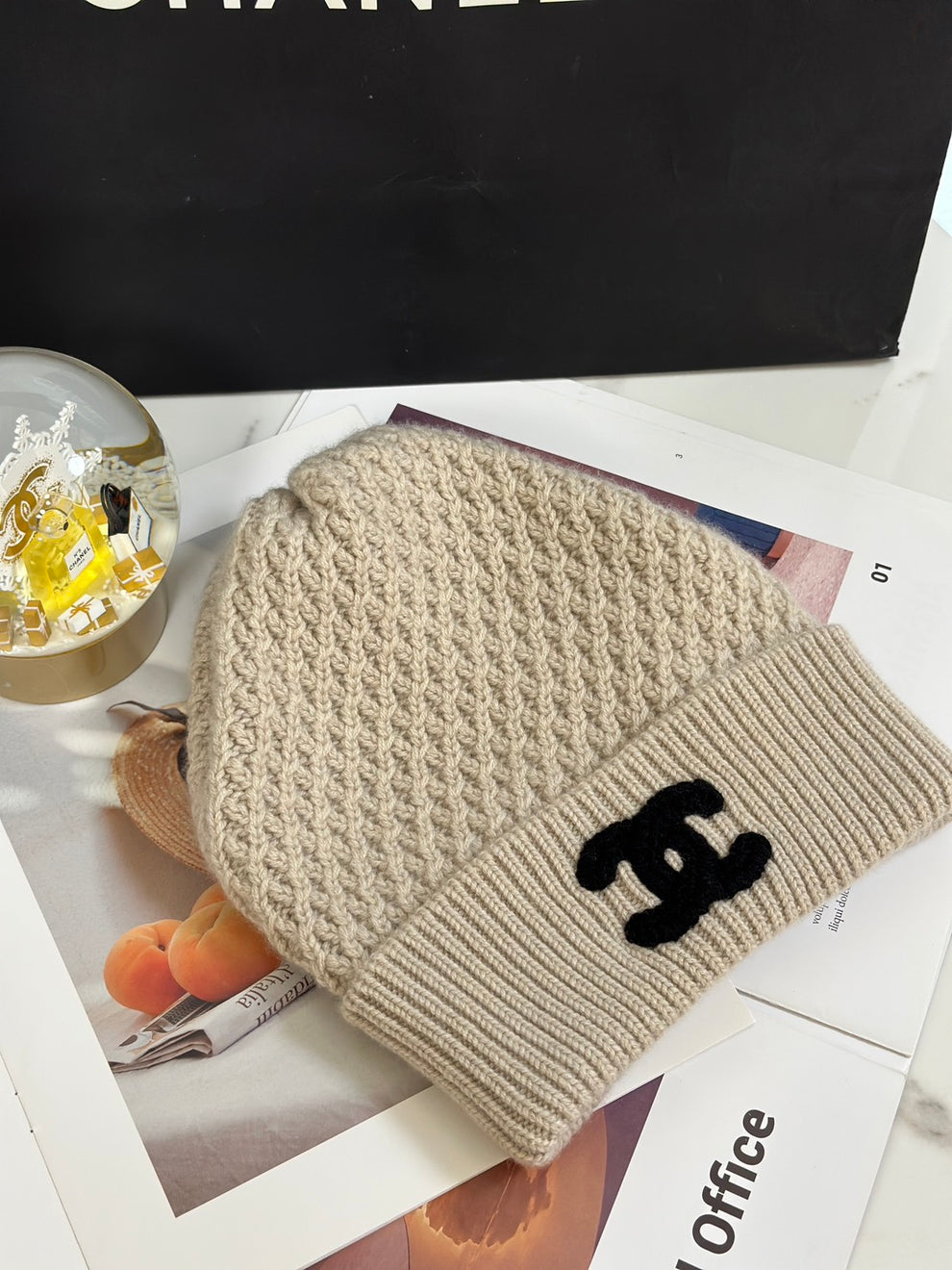 CHANEL 23B針織毛帽 - 米白 – REALYOU