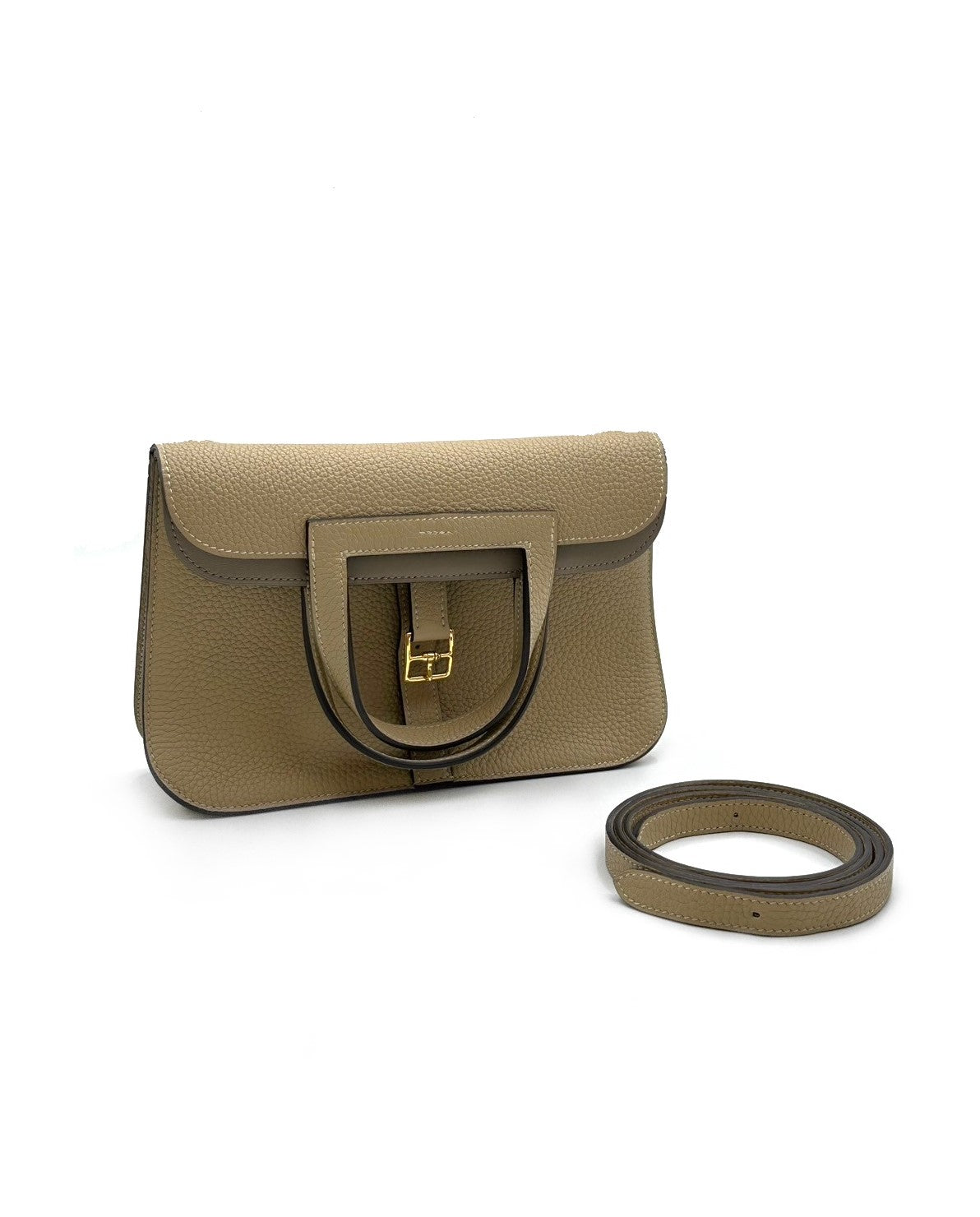 HERMES Halzan 25 - Trench/Etoupe 風衣灰拚大象灰金 – REALYOU