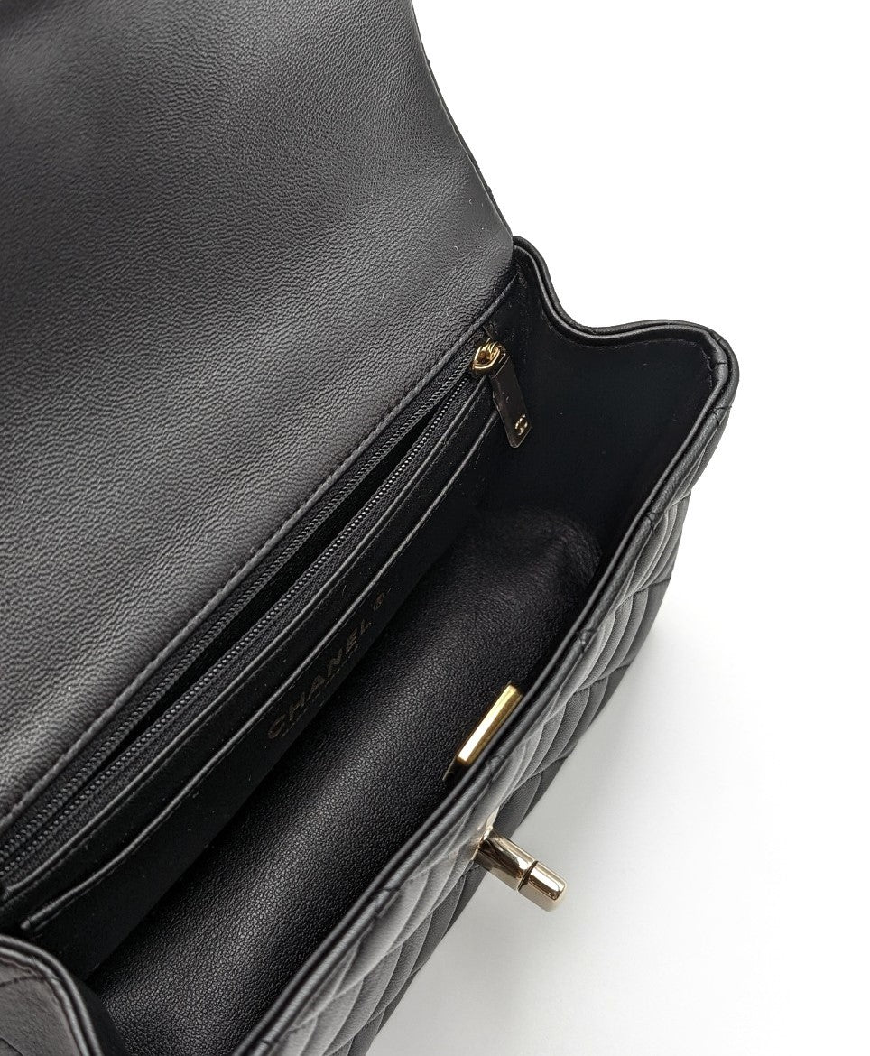 CHANEL Mini CF handle - 黑金 – REALYOU