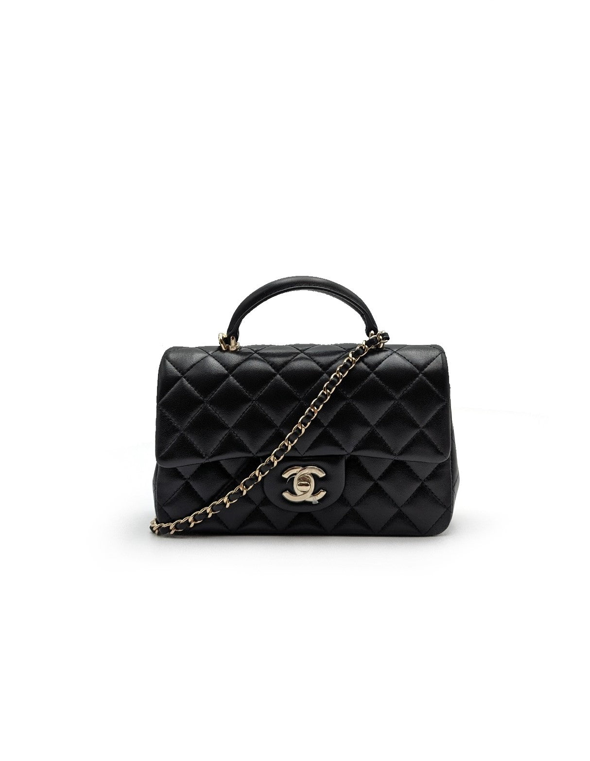 CHANEL Mini CF handle - 黑金 – REALYOU
